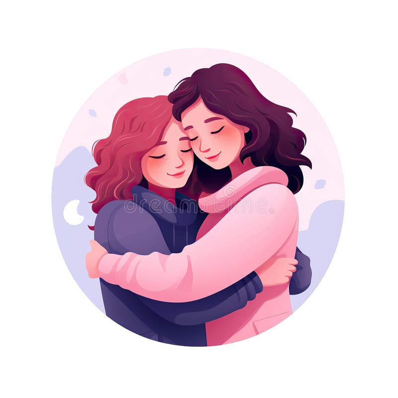 Friends Vector Illustration. Stock Illustration - Illustration of ...