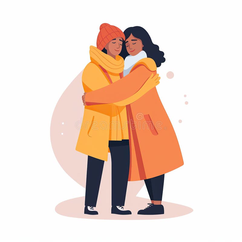 Friends Vector Illustration. Stock Illustration - Illustration of ...