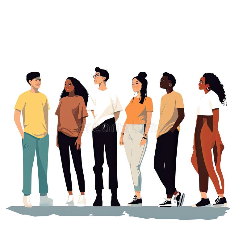 Friends Vector Illustration. Stock Illustration - Illustration of ...