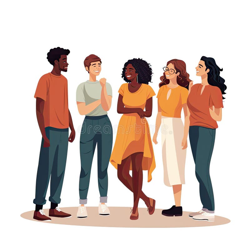 Friends Vector Illustration. Stock Illustration - Illustration of ...