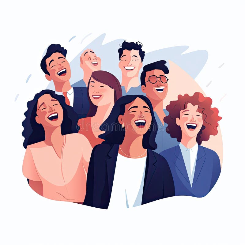 Friends Vector Illustration. Stock Illustration - Illustration of group ...