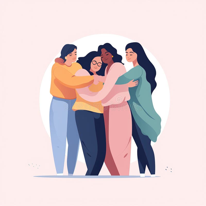 Friends Vector Illustration. Stock Illustration - Illustration of ...