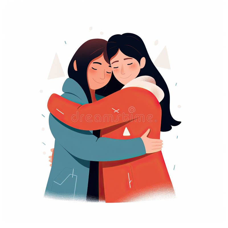 Friends Vector Illustration. Stock Illustration - Illustration of ...
