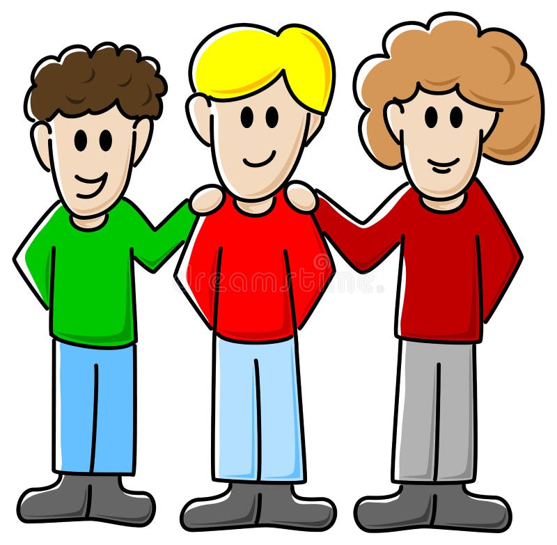 Friends stock vector. Illustration of holding, cartoon - 30628983