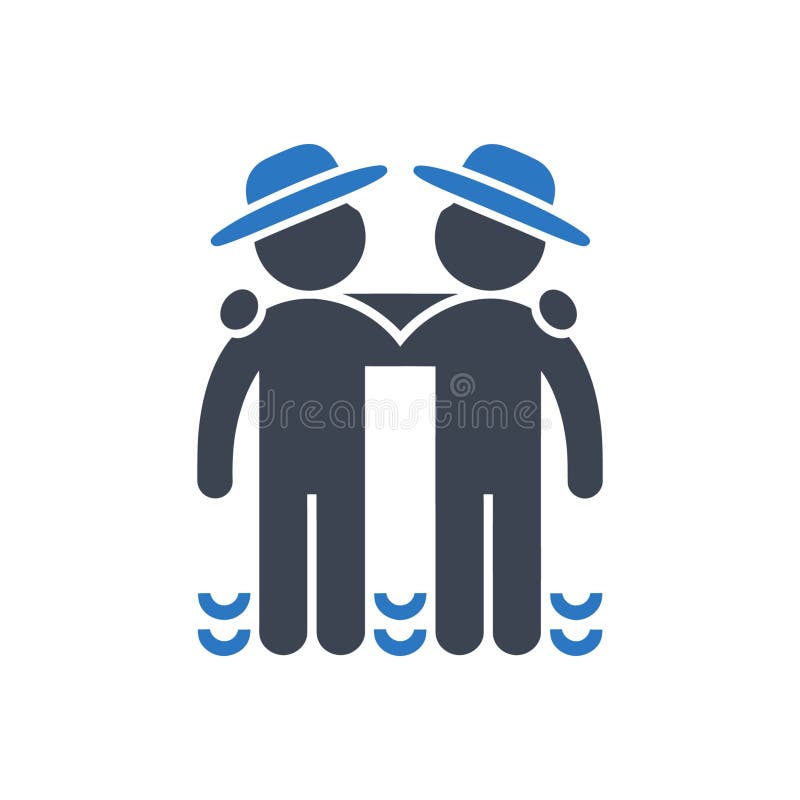 Friends Walking Icon stock vector. Illustration of social - 384696939