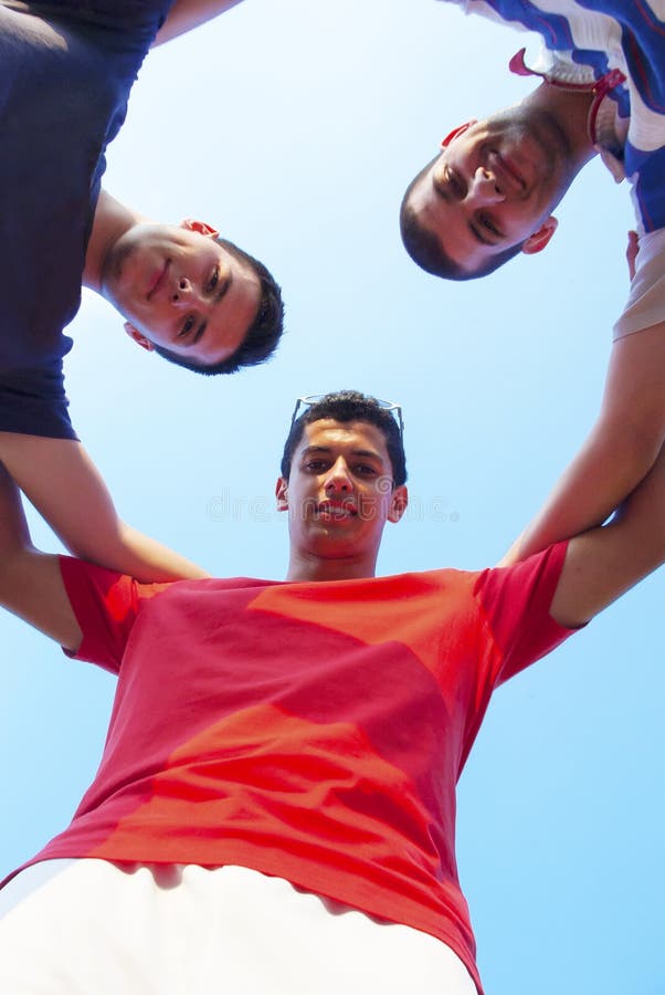 Friends Winning Team Together Stock Image - Image of person, caucasian ...