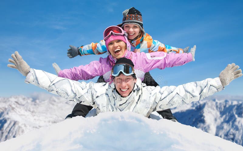 Winter fun stock photo. Image of holiday, family, snow - 27398812