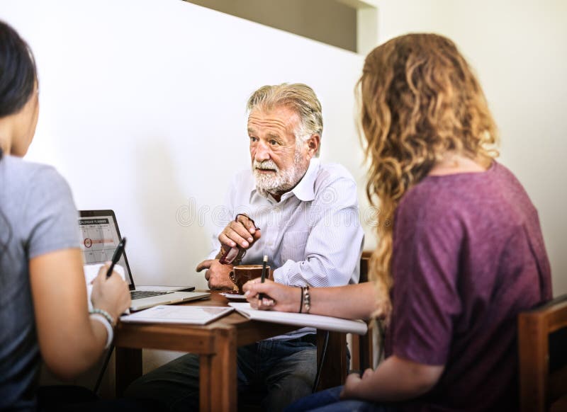Friends Working Discussion Meeting Sharing Ideas Concept Stock Photo ...