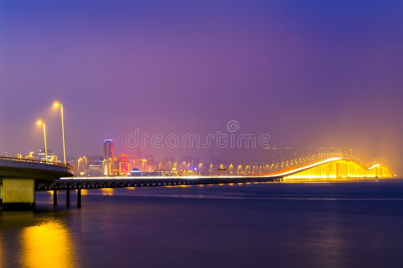 Friendship Bridge. Macau. stock image. Image of center - 29632277