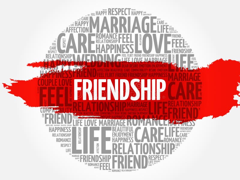 Friendship Circle Word Cloud Stock Illustration - Illustration of ...