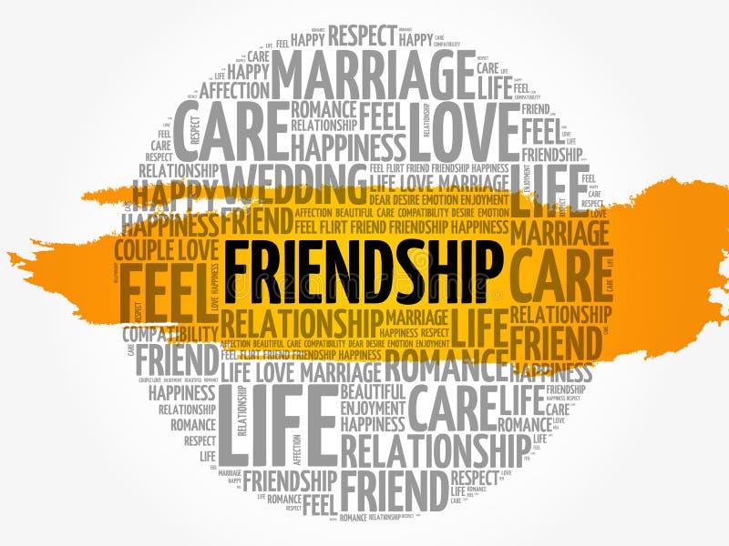 Friendship Circle Word Cloud Stock Illustration - Illustration of ...