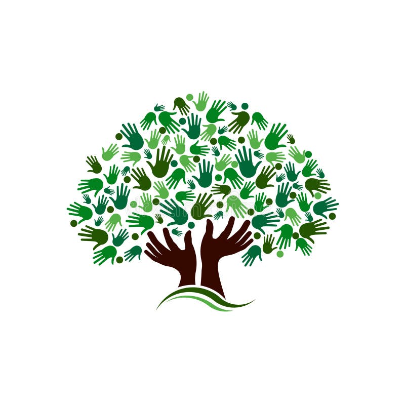 Friendship Connection Tree Image. Stock Vector - Illustration of hands ...