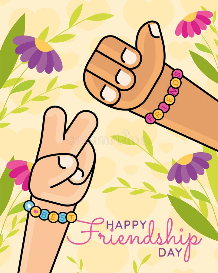Friendship Day Hand Gesture Vector Stock Vector - Illustration of hand ...