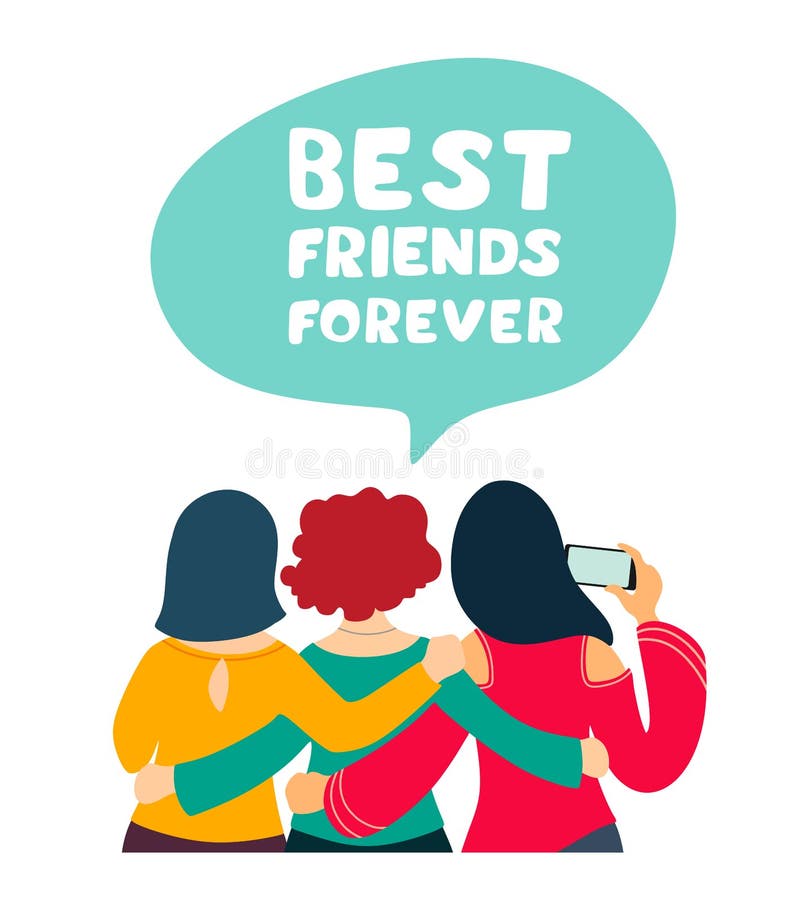 Friend Celebrating Happy Friendship Day in Vector. Vector Illustration ...