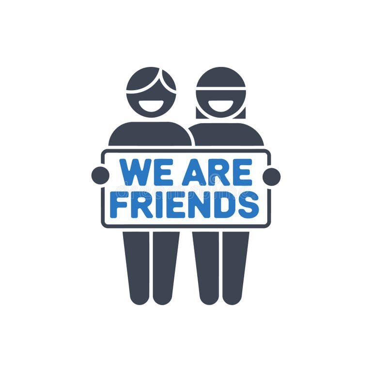 Friendship Declaration Statement Icon Stock Illustration - Illustration ...