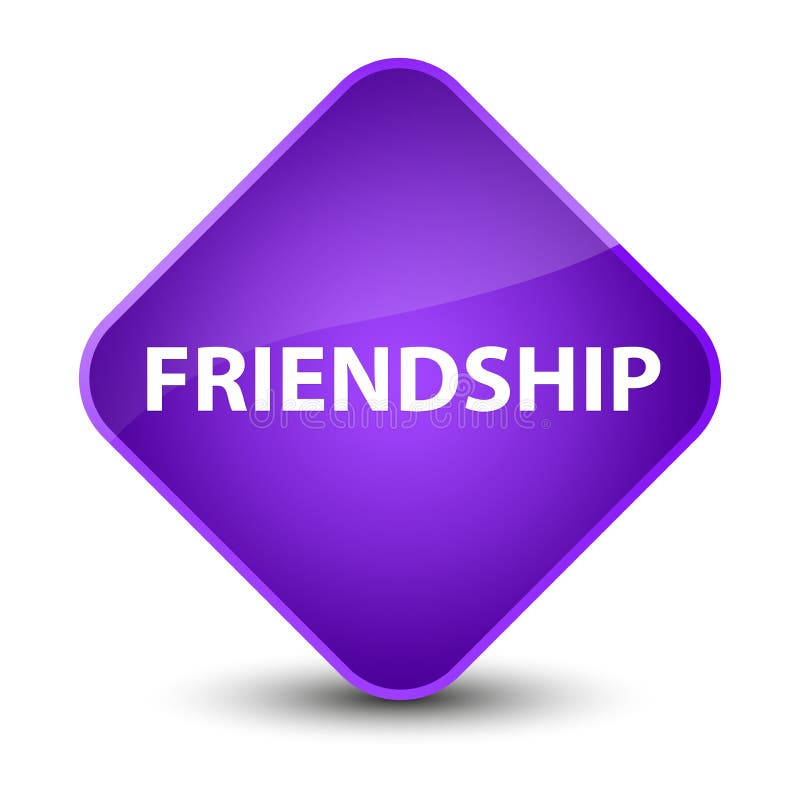Friendship Elegant Purple Diamond Button Stock Illustration ...