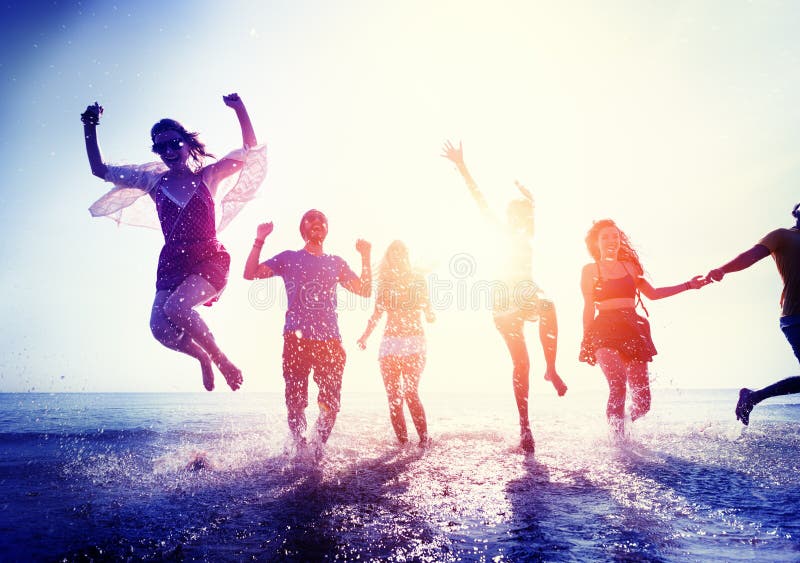 Friendship Freedom Beach Summer Holiday Concept Stock Image - Image of ...