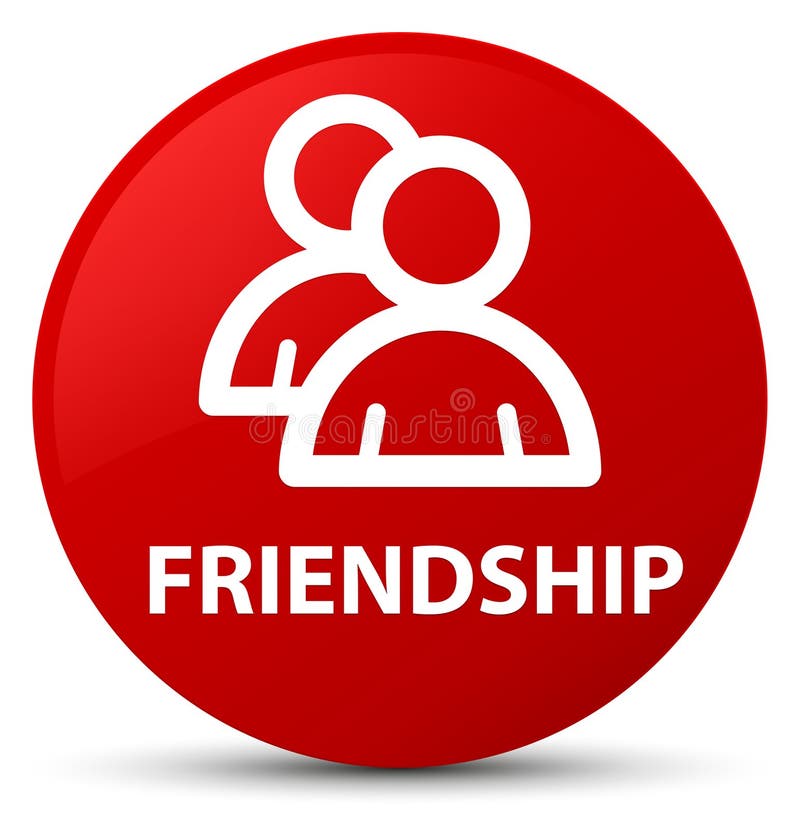 Friendship (group Icon) Red Round Button Stock Illustration ...