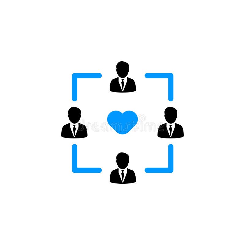 Mutual friendship icon stock vector. Illustration of relationship ...