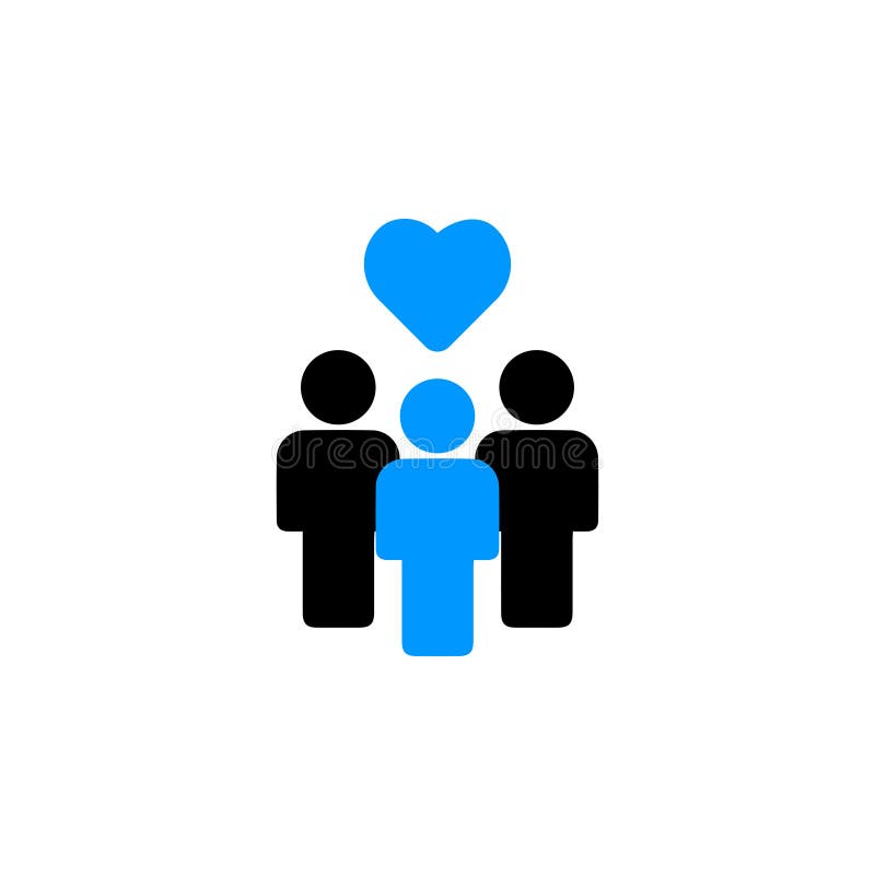 Mutual friendship icon stock vector. Illustration of friend - 222432471