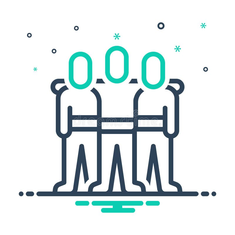 Mix Icon for Friendship, Comrade and Fellow Stock Vector - Illustration ...
