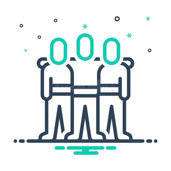 Mix Icon for Friendship, Comrade and Fellow Stock Vector - Illustration ...