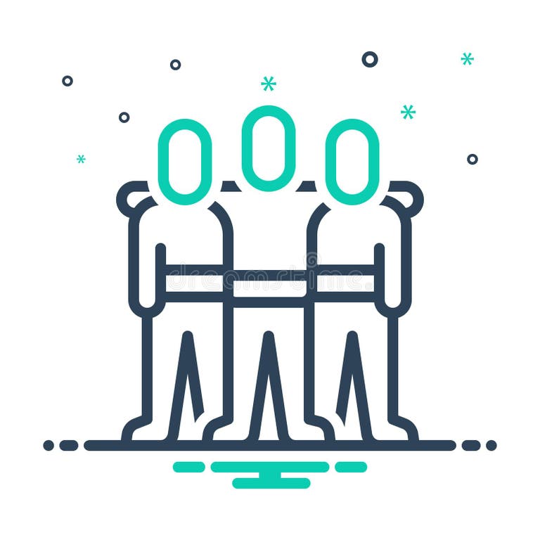 Mix Icon for Friendship, Comrade and Fellow Stock Vector - Illustration ...