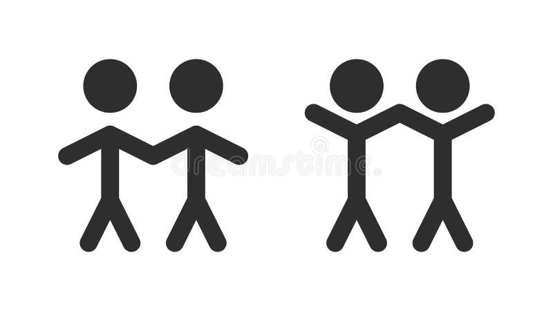 Friendship Icon. Friends Hold Hands. the Concept of Unity and Love ...