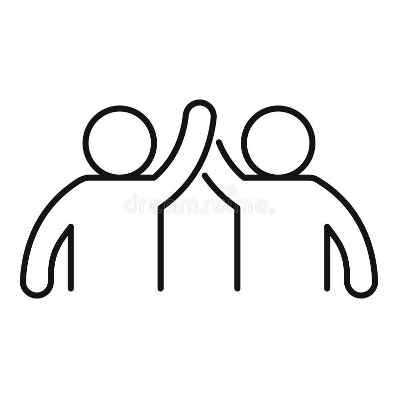 Friend Relationship Icon, Outline Style Stock Vector - Illustration of ...