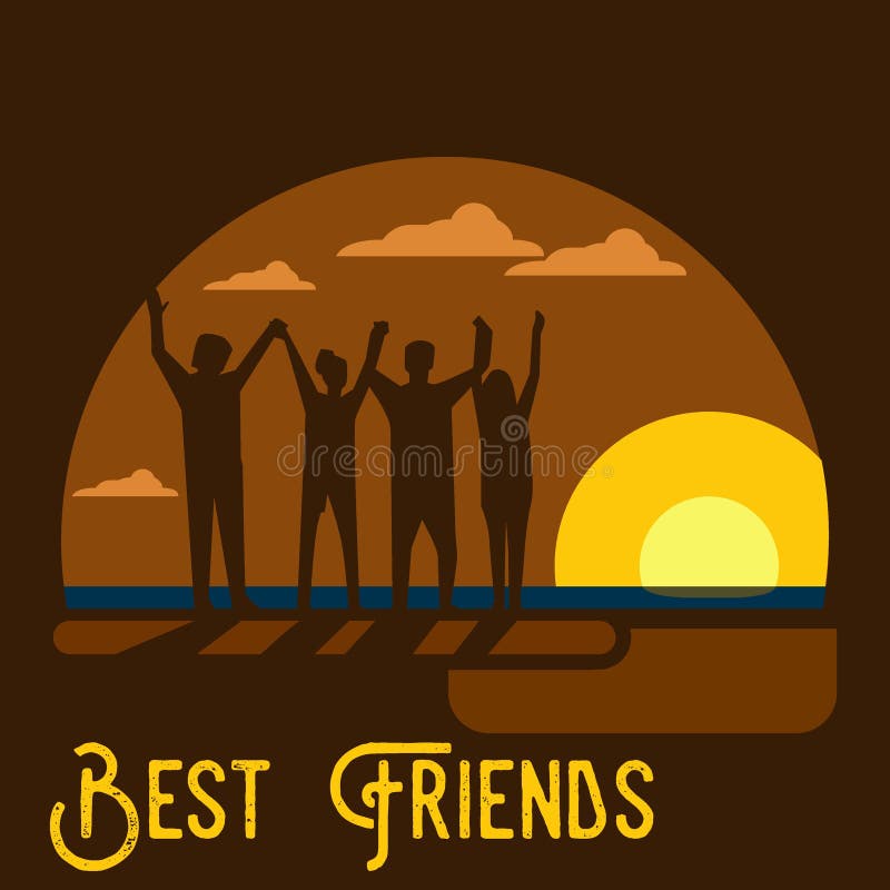 Friendship illustration stock vector. Illustration of font - 86233771