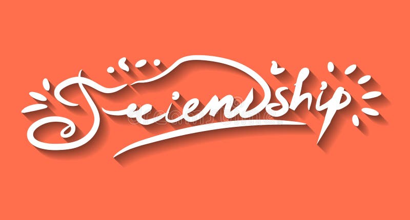 Friendship Lettering Template Stock Vector - Illustration of background ...