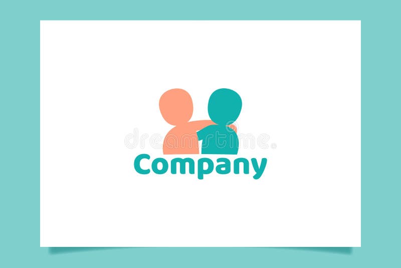 Friendship Logo Vector Graphic with Two Peoples Stock Vector ...