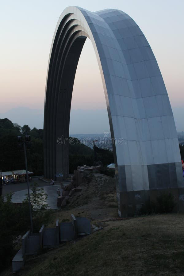 Friendship of Nations Arch in Kiev Stock Image - Image of backgrounds ...