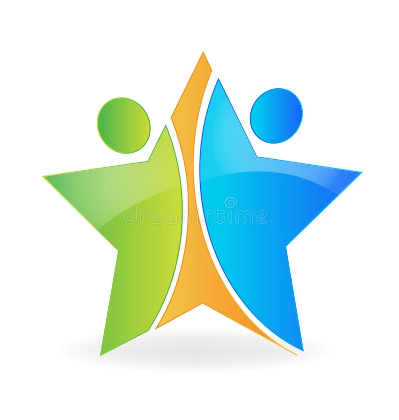 Teamwork Star stock vector. Illustration of partnership - 20909370
