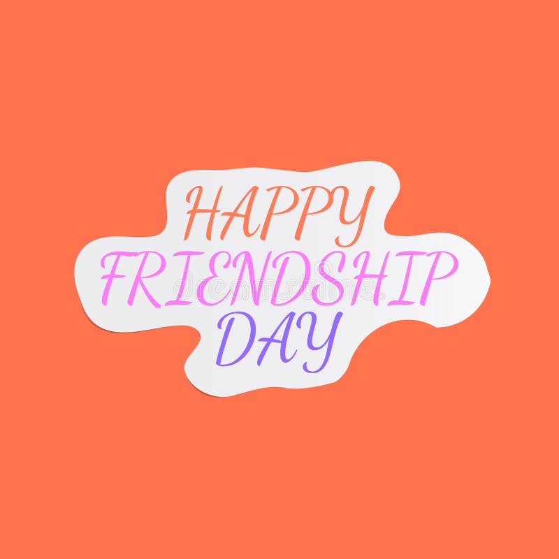 Friendship sticker stock vector. Illustration of holiday - 95071582