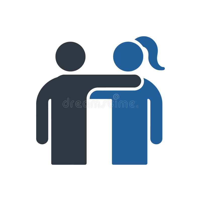 Friendship Support Symbol Icon Stock Vector - Illustration of ...