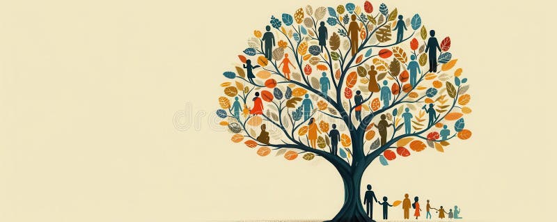 Friendship Tree a Stylized Tree with Branches and Leaves Made Up of ...