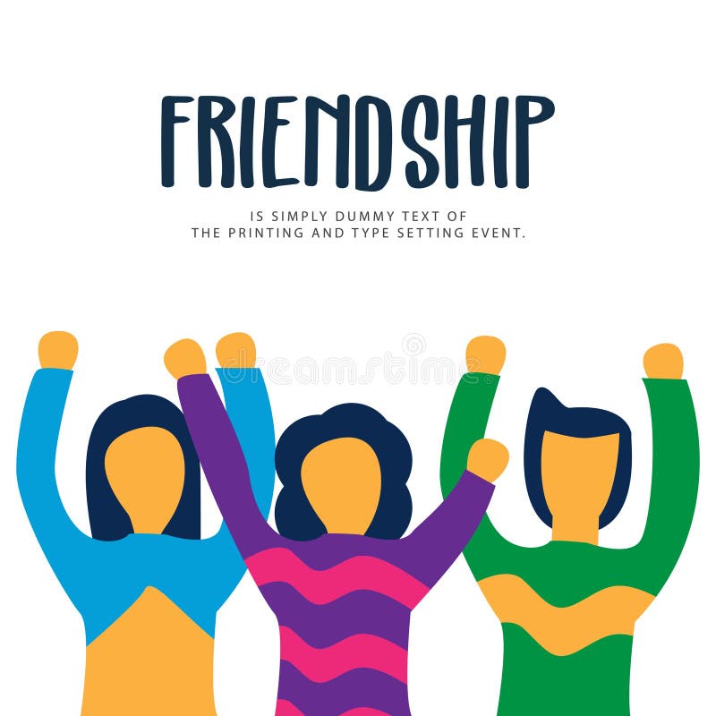 Friendship Vector Template Design Illustration Stock Vector ...