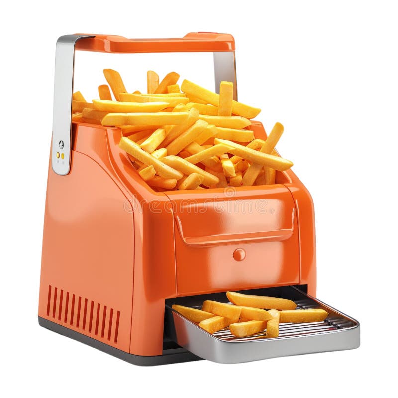 Fries Making Machine and Fries in it on Transparent Background - Ai ...
