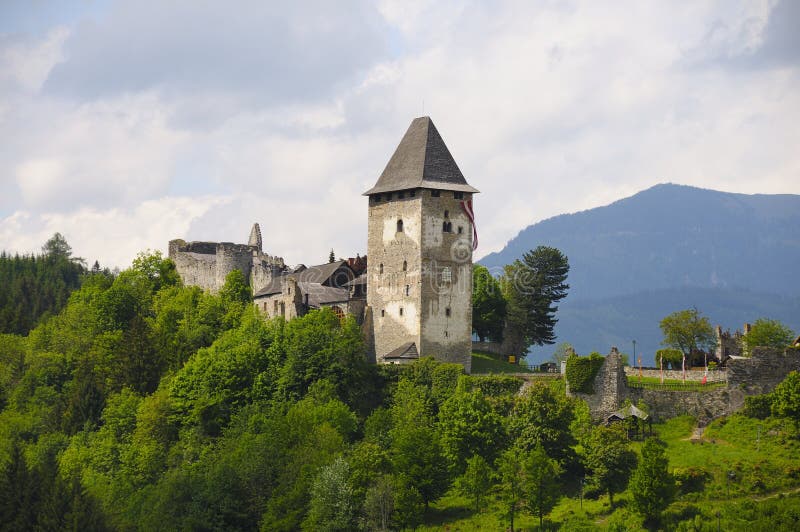 Friesach Schloss, Ruine, Festung, Carinthia Stockfoto - Bild von ...