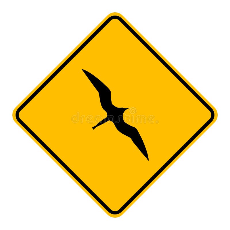 Frigate bird and road sign stock vector. Illustration of traffic ...