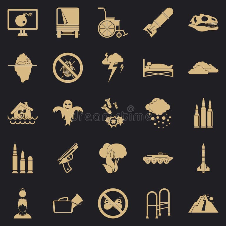 Fright Icons Set, Simple Style Stock Vector - Illustration of business ...