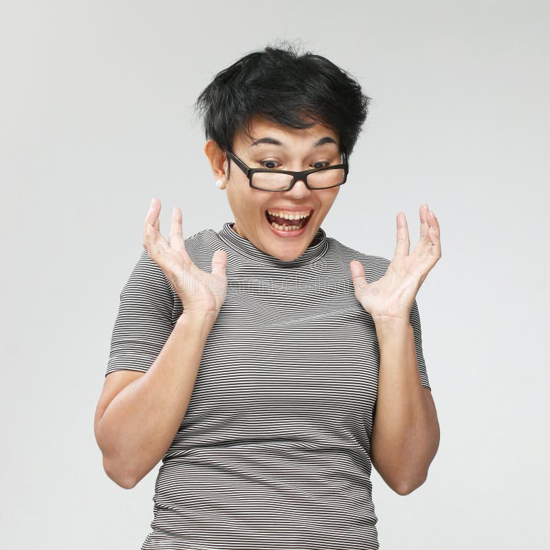 Frighten woman stock photo. Image of portrait, serious - 68168760