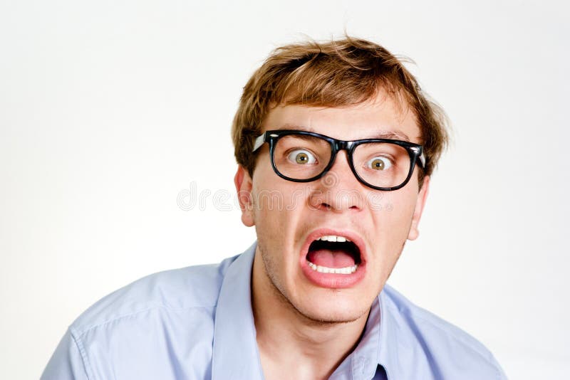 Frightened businessman stock image. Image of business - 21616027