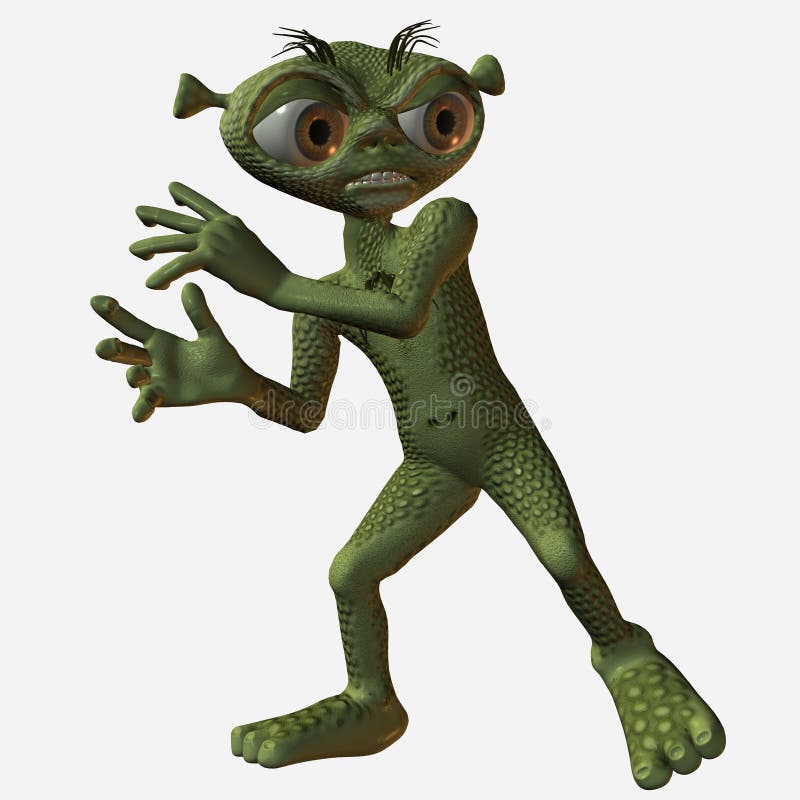 Goofy Alien Cow Portrait stock illustration. Illustration of cartoon ...