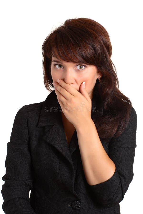 Frightened girl stock photo. Image of expression, portraits - 2890152