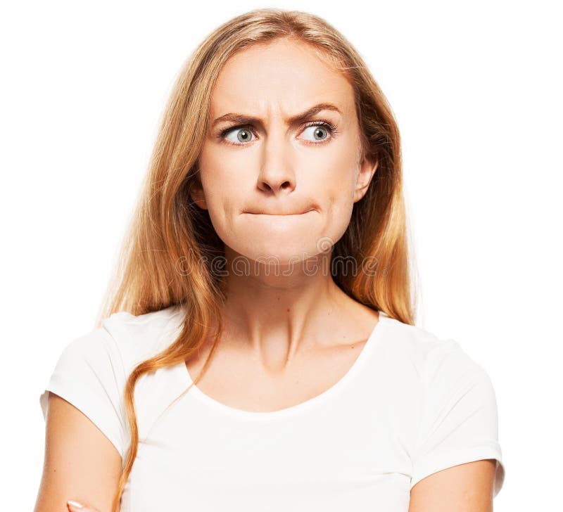 Frightened girl stock photo. Image of casual, indetermination - 49245996