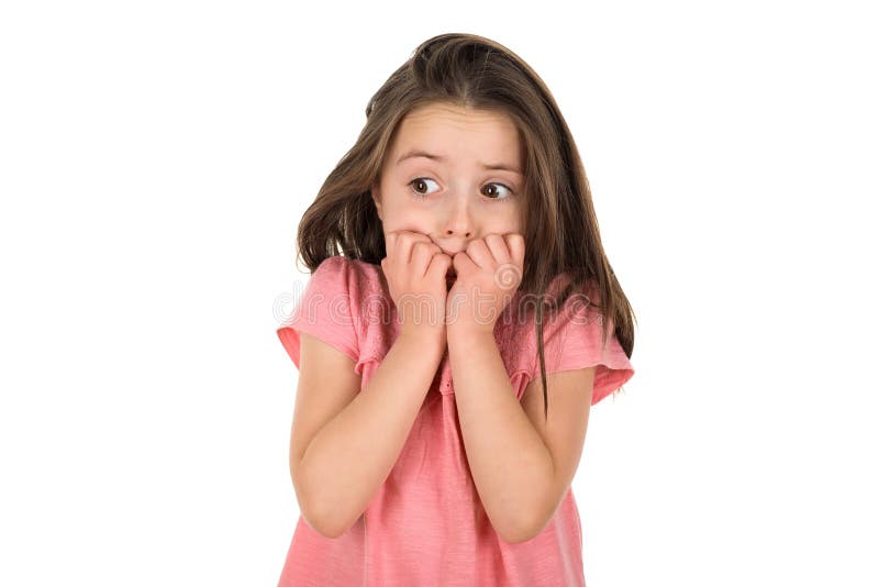 Frightened girl stock image. Image of bear, emotion, sulk - 25228185