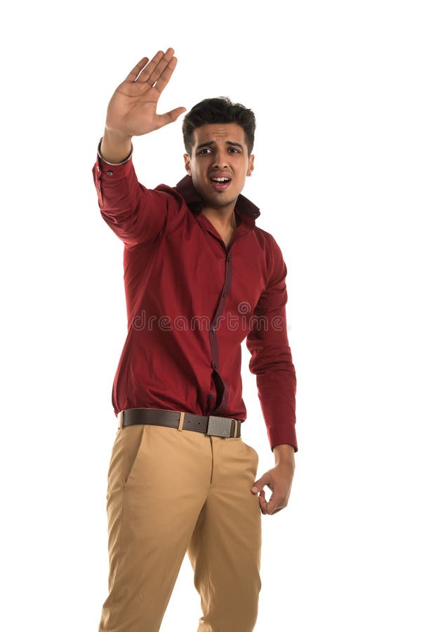 Frightened man stock photo. Image of fearful, male, dress - 40804312