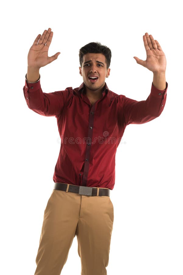 Frightened man stock image. Image of youthful, indian - 40804315